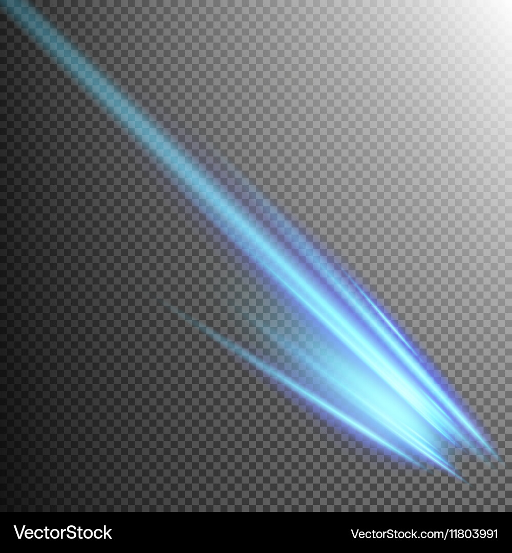 Blue meteor or comet eps 10 Royalty Free Vector Image