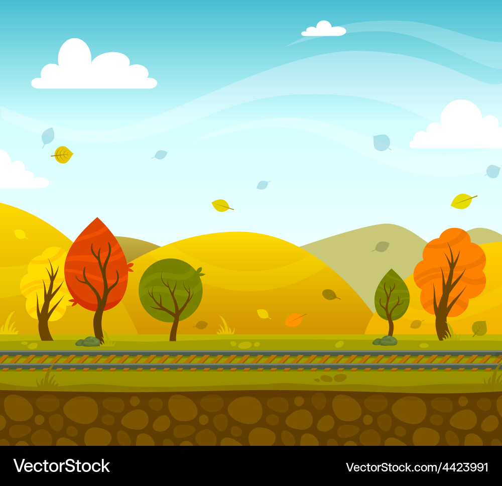 Game 2d park landscape Royalty Free Vector Image