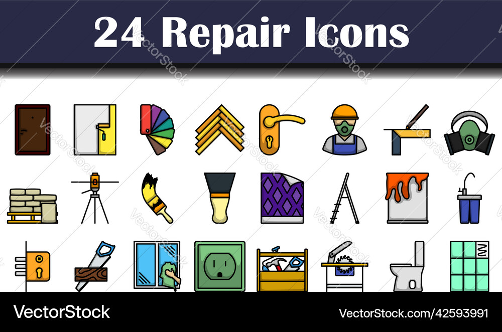 Repair icon set Royalty Free Vector Image - VectorStock