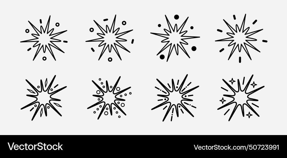 Set of star shapes Royalty Free Vector Image - VectorStock