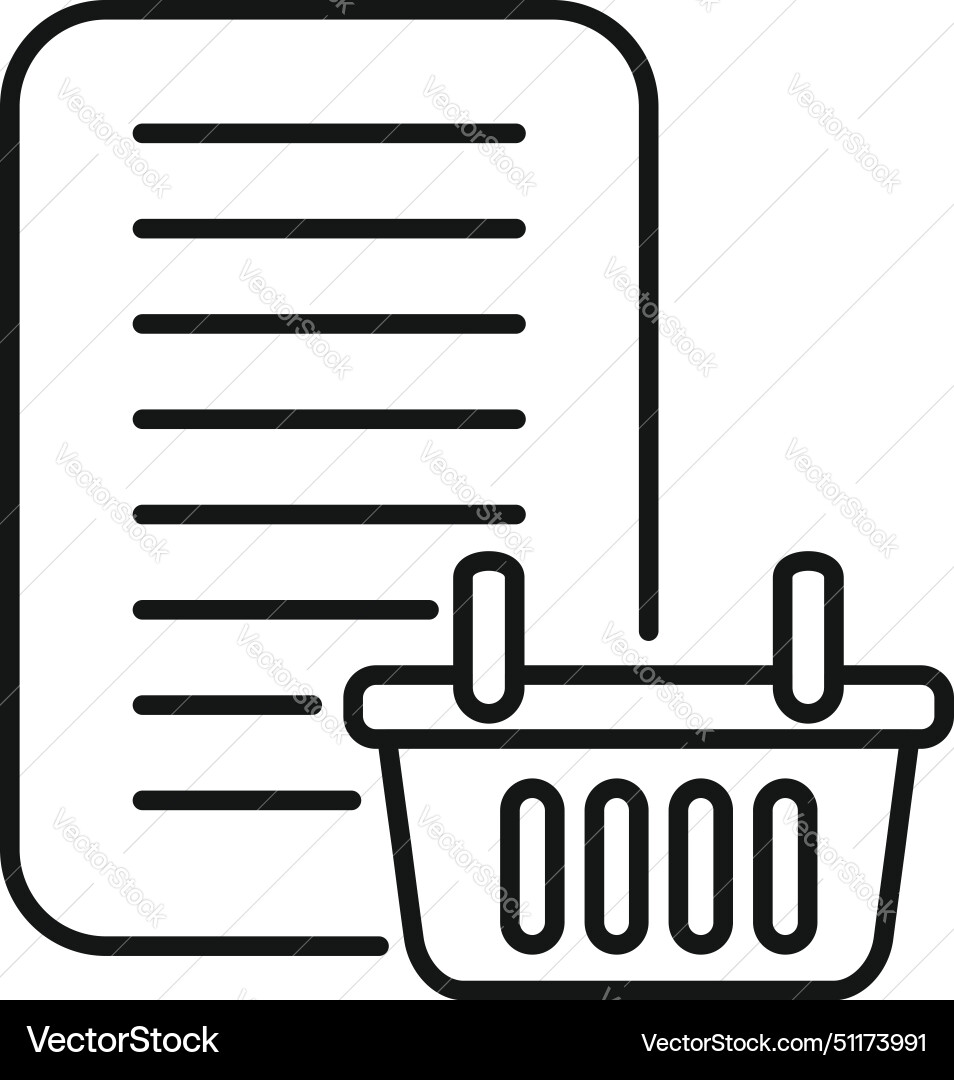Shop basket icon outline online promotion Vector Image