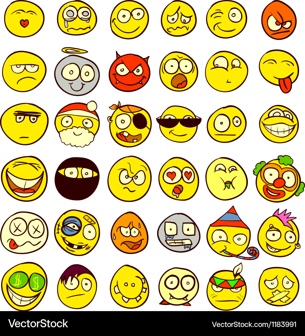 Smilies Royalty Free Vector Image - VectorStock