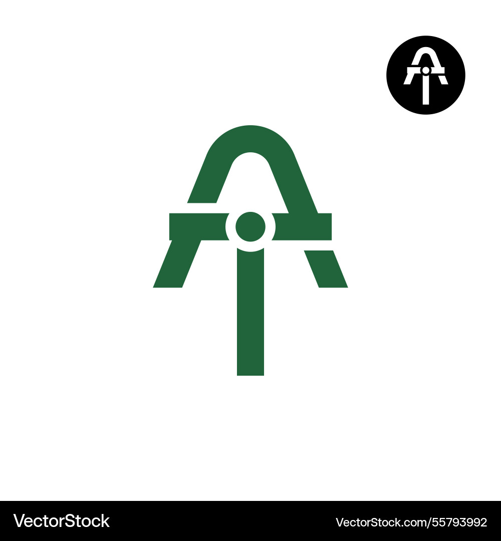 Ati ait logo letter monogram design Royalty Free Vector