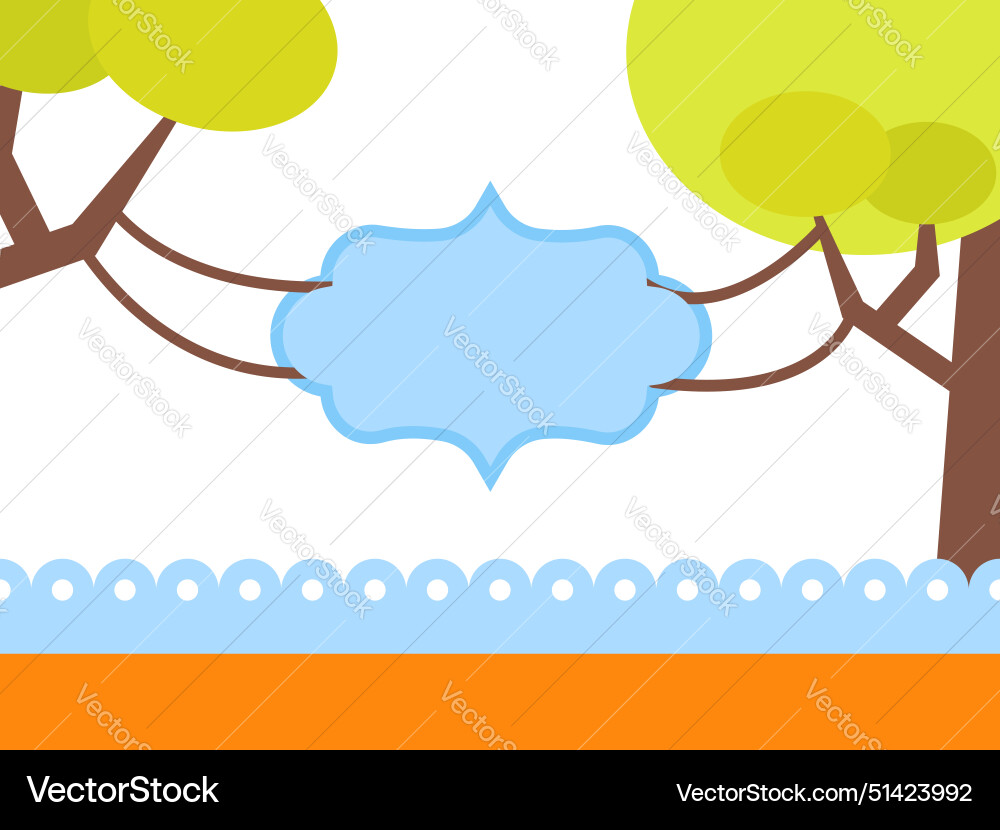 Colorful abstract shape with natural background Vector Image