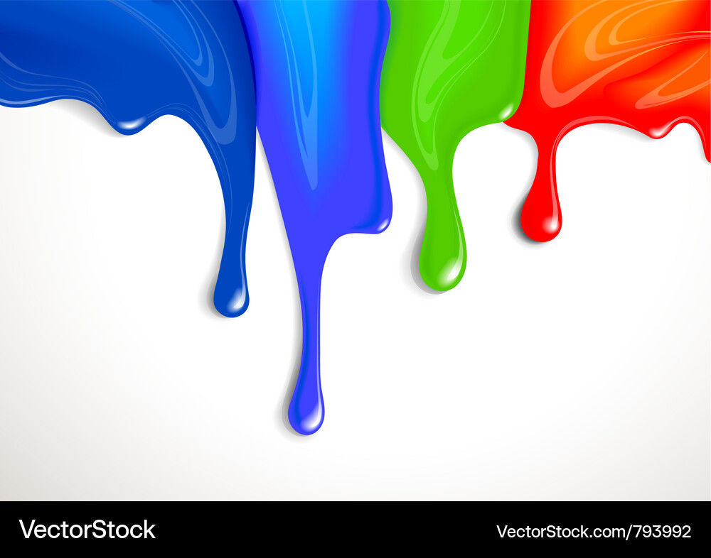Colorful Paint Drips Royalty Free Vector Image