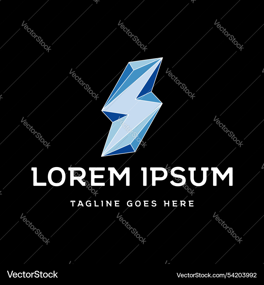 Geometric thunderbolt blitz flash light symbol Vector Image