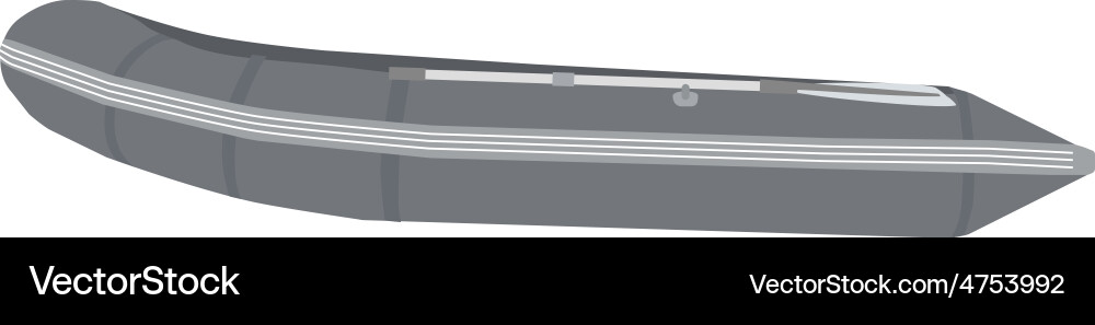 Grey Rubber Boat Royalty Free Vector Image - VectorStock