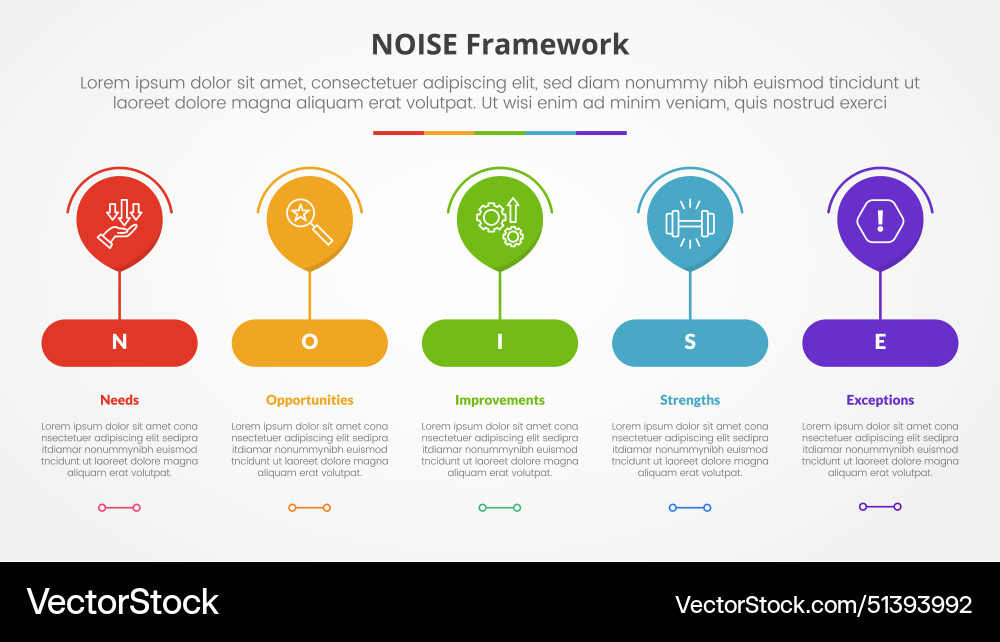 Noise analysis model infographic concept Vector Image