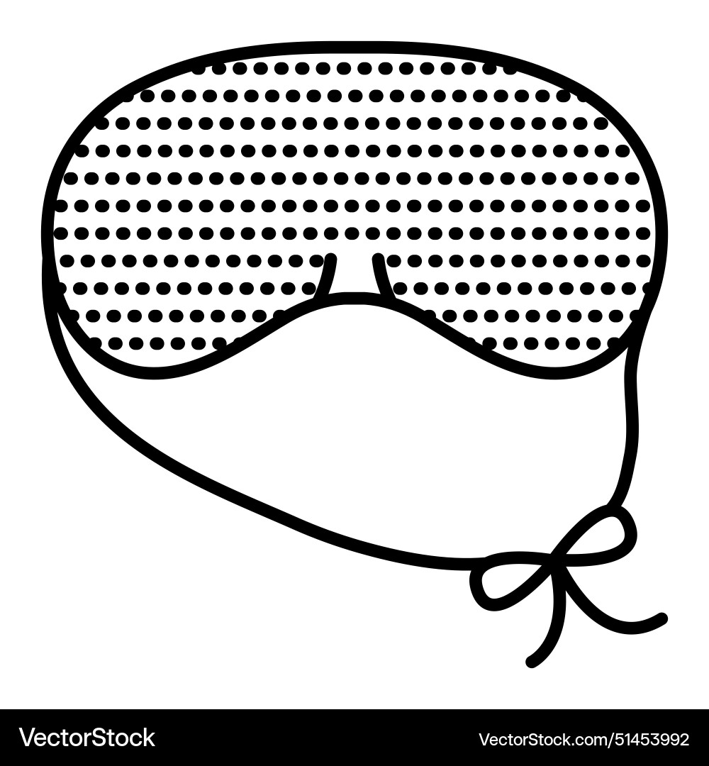 Sleep eye mask with dots Royalty Free Vector Image