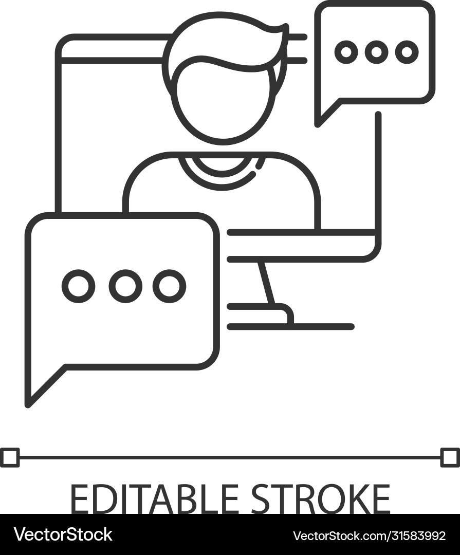 Video Call Interview Icon Royalty Free Vector Image
