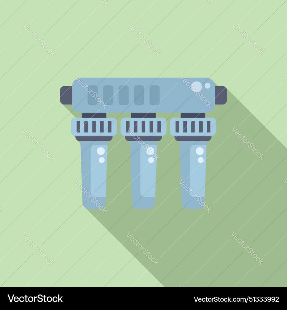 Water filtration system icon on pastel background Vector Image