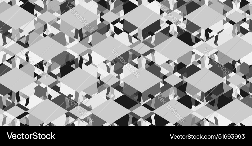3d dark geometric seamless pattern Royalty Free Vector Image