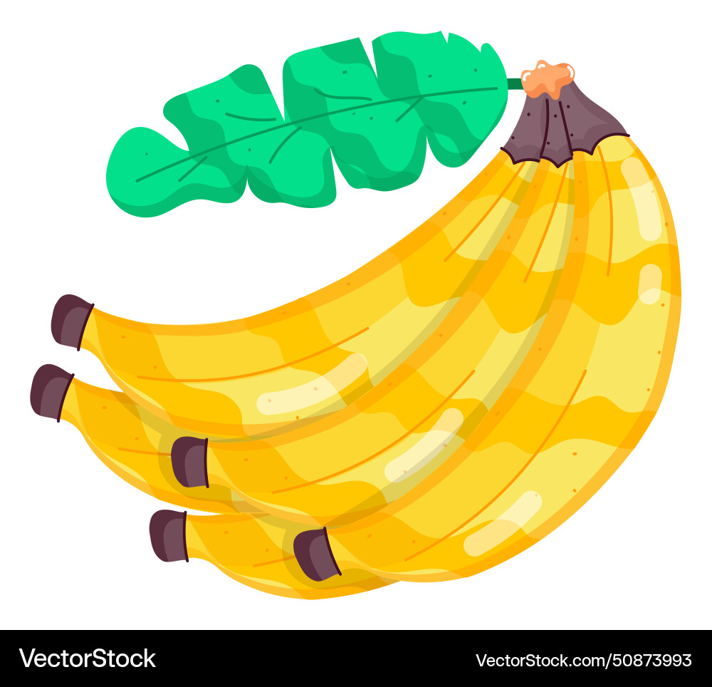 Banana flat stickers Royalty Free Vector Image