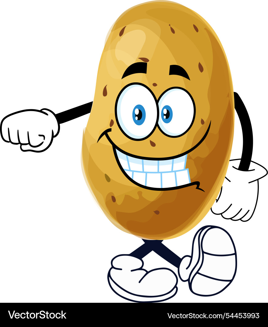 Cartoon - potato image Royalty Free Vector Image