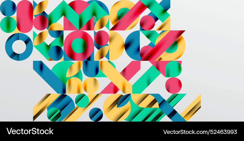 Colorful simple dynamic geometric forms circles Vector Image