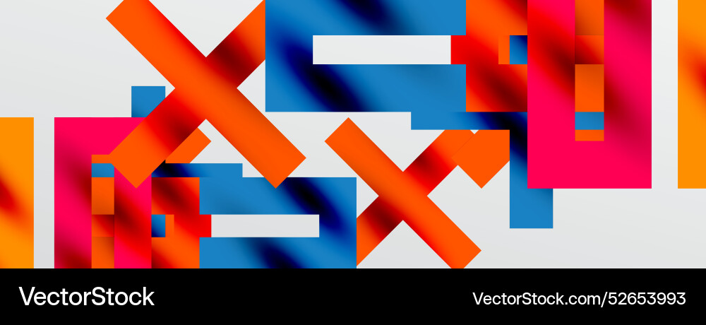 Colorful squares lines minimal abstract Royalty Free Vector