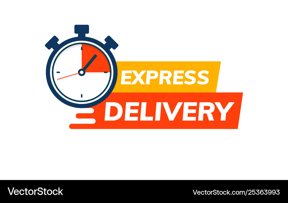 Express Delivery Logo - Fast Shipping Royalty Free Vector