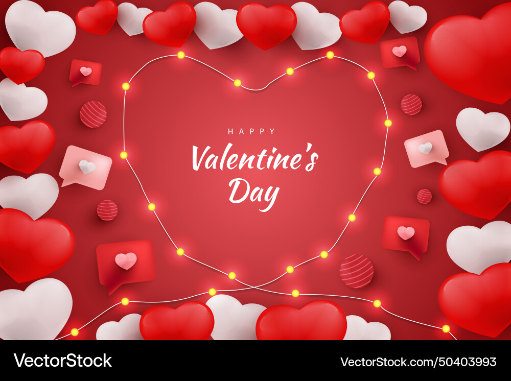 Happy valentines day background hearts Royalty Free Vector