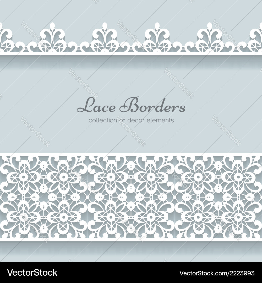 Lace Paper Border Frame Royalty Free Vector Image