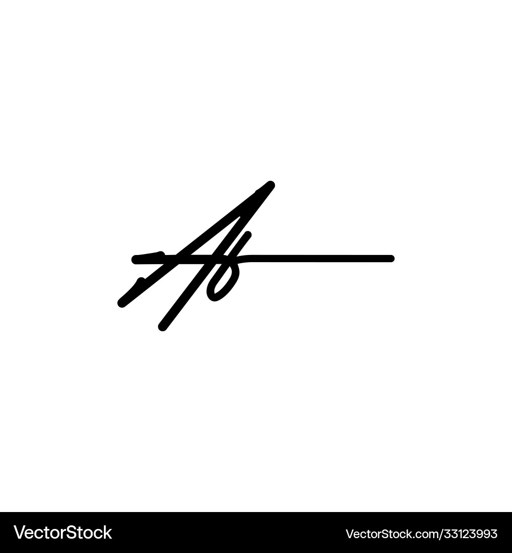 Letter af signature logo template Royalty Free Vector Image