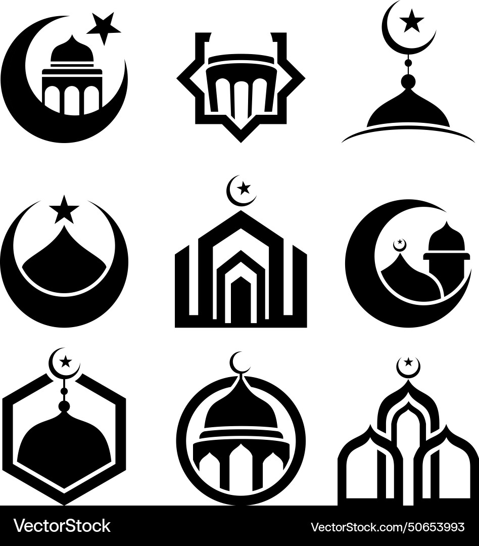 Mosque logo collection - islamic Royalty Free Vector Image