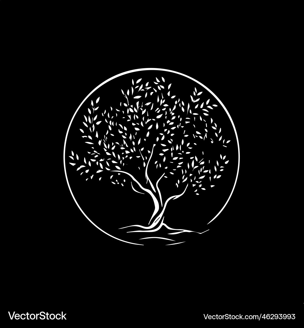Olive Tree Logo Template Royalty Free Vector Image