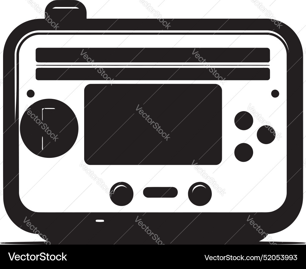 Retro joy machine portable gaming logo time Vector Image
