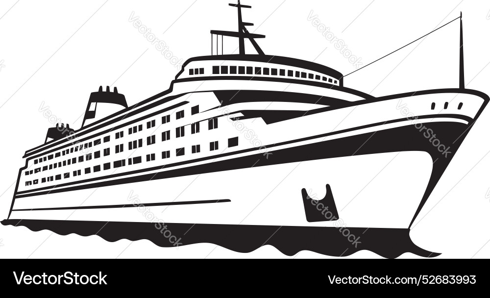 Tuneful transit ship logo embodied with rhythm Vector Image