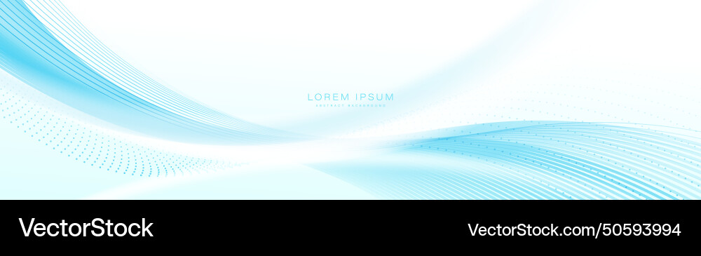 Abstract white and blue wavy line connection Vector Image