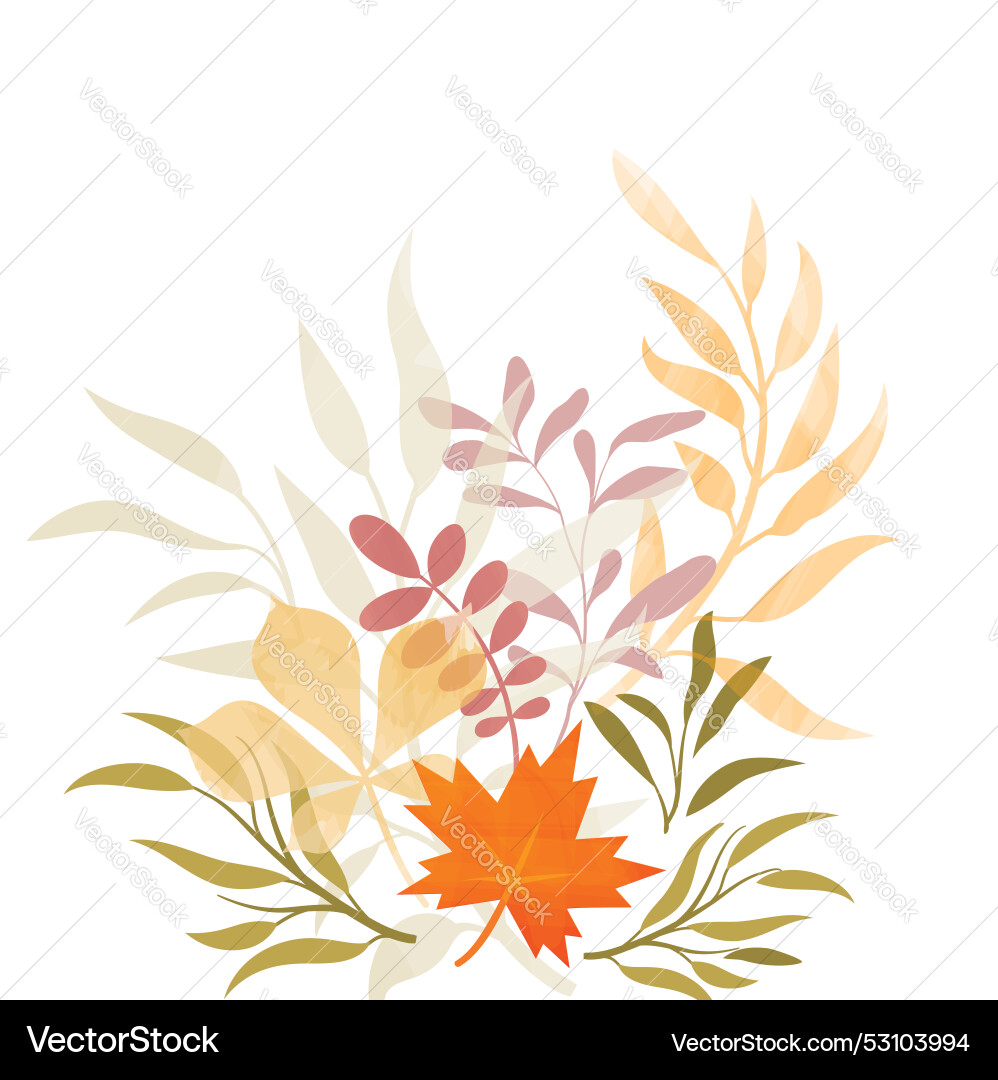 Autumn fall background floral foliage texture Vector Image