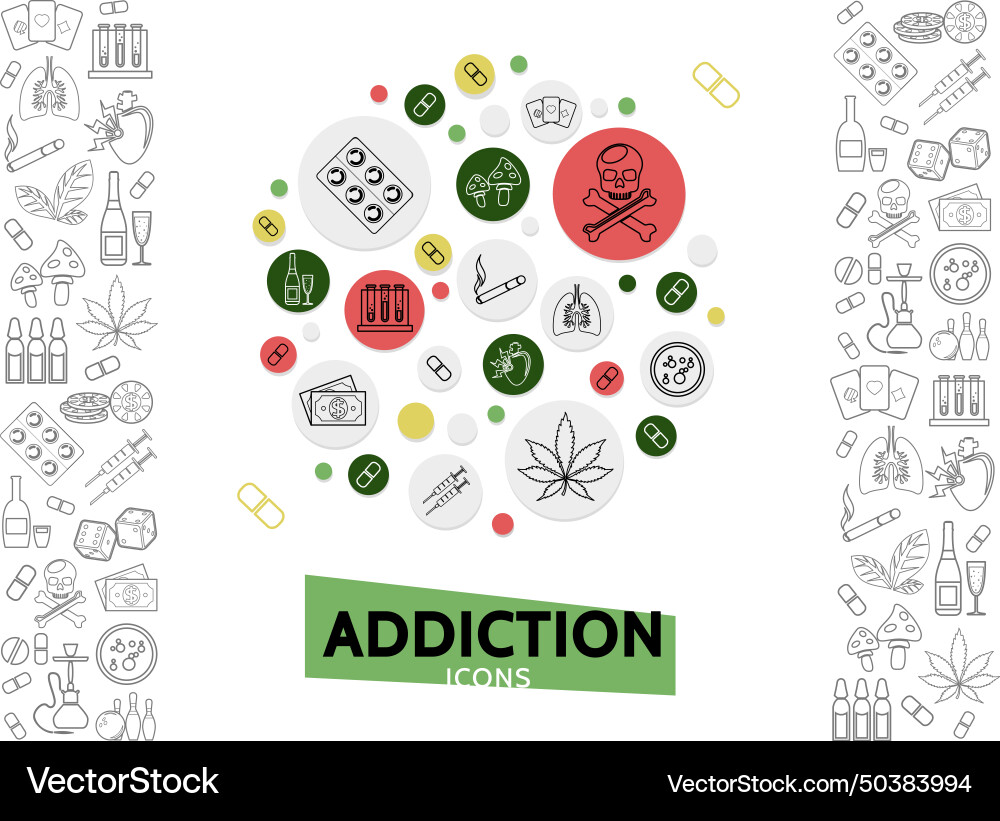 Bad habits template Royalty Free Vector Image - VectorStock