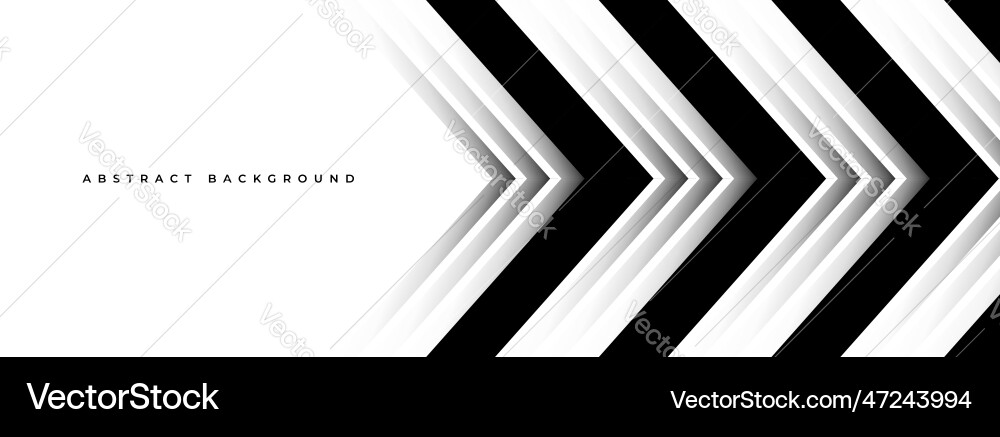 Dynamic Arrow Background - White & Black Vector Image
