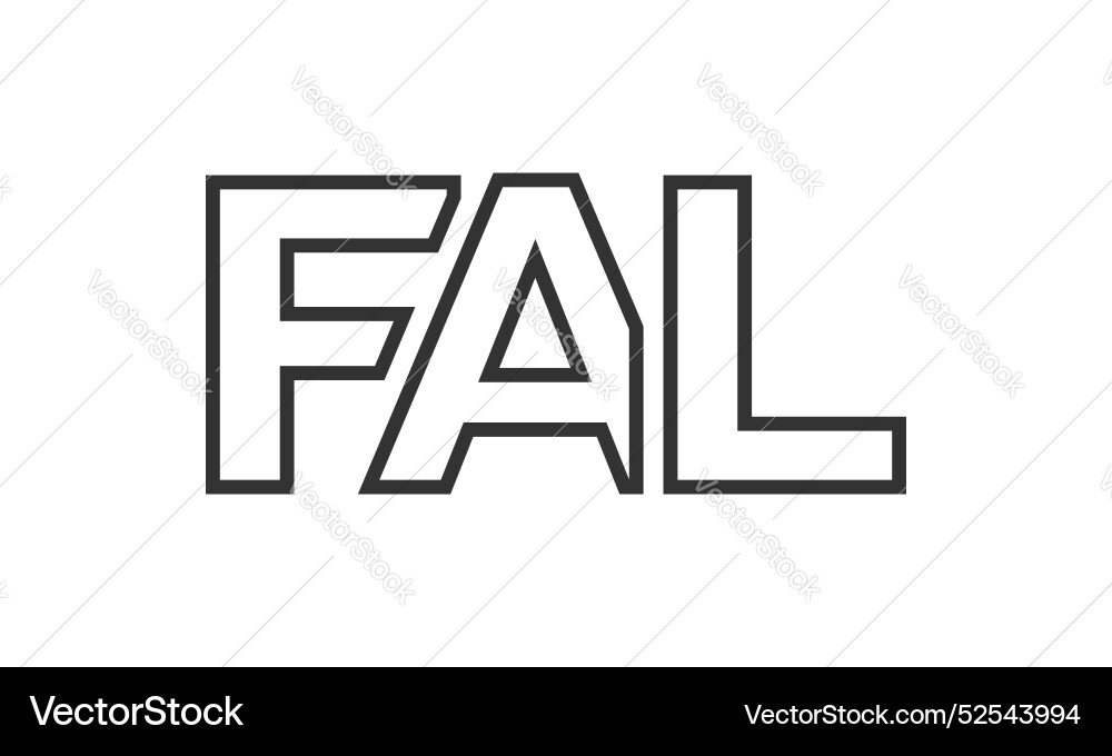 Fal logo design template with strong and modern Vector Image