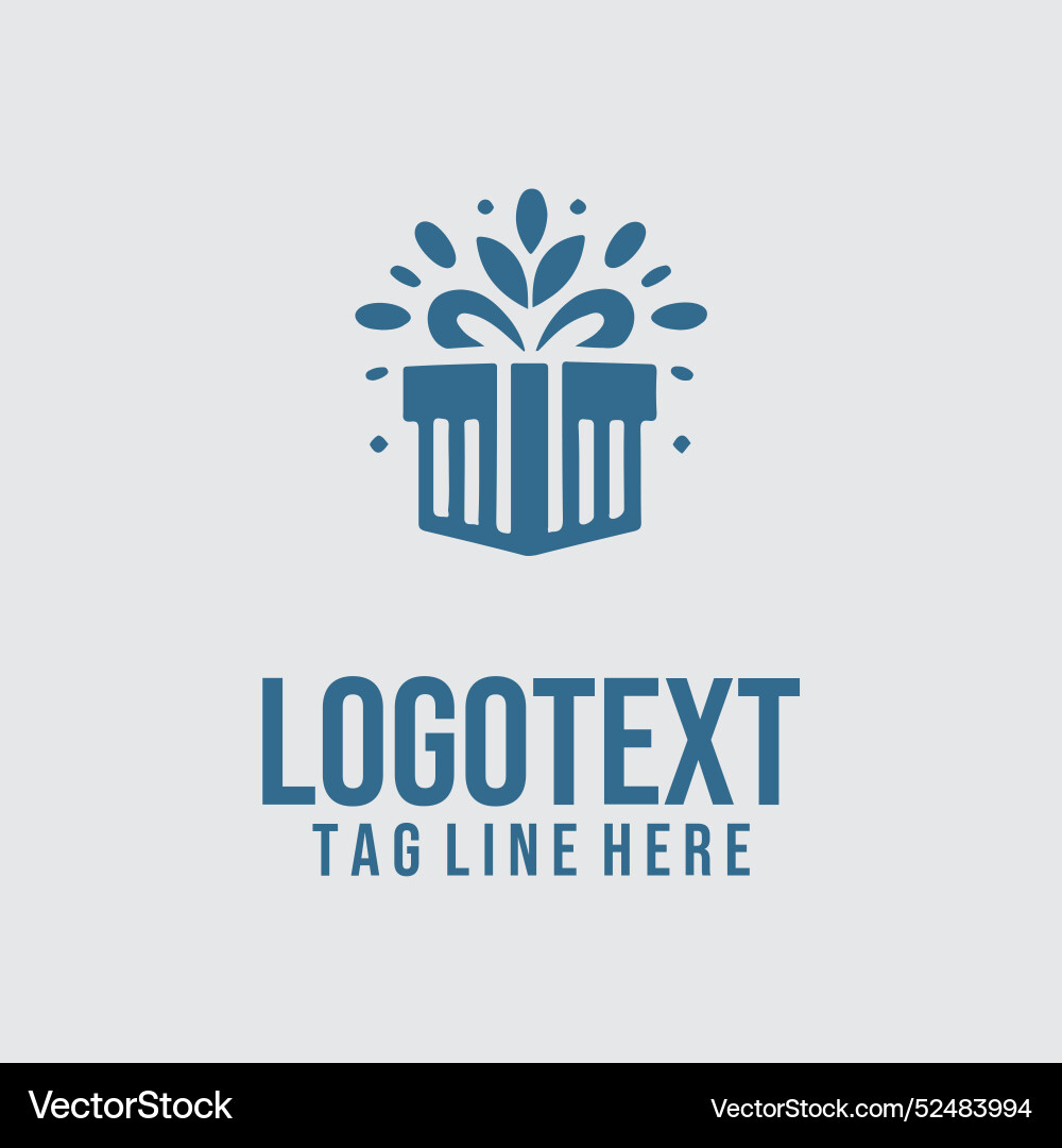 Gift box logo Royalty Free Vector Image - VectorStock