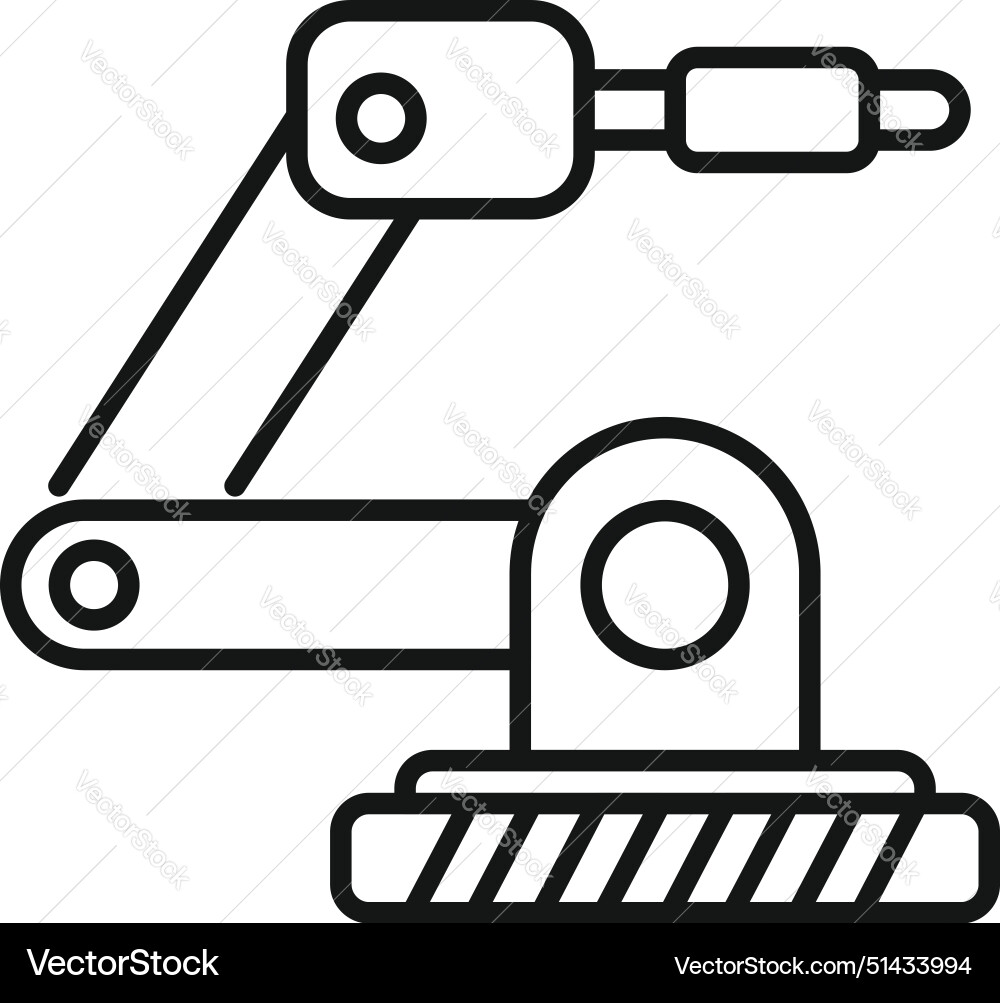 Industrial robotic arm line icon Royalty Free Vector Image