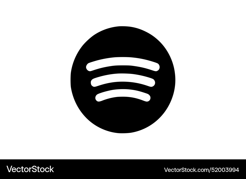 Spotify logo icon flat Royalty Free Vector Image