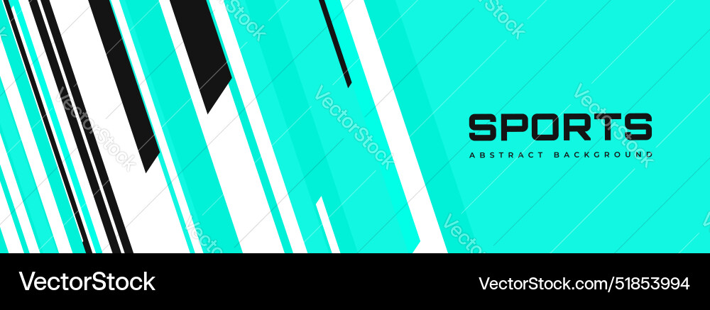 Turquoise modern sports background design Vector Image