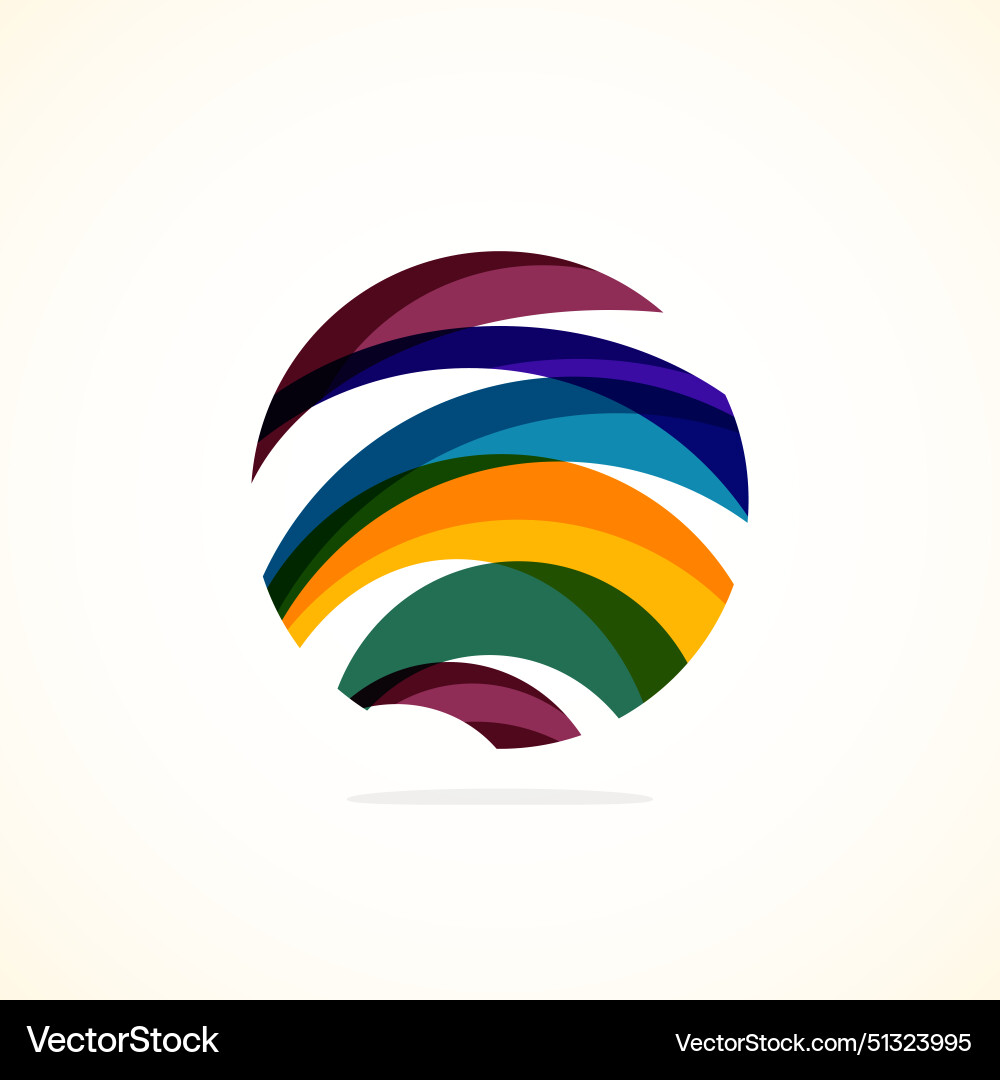 Abstract circle logo - minimalist emblem timeless Vector Image