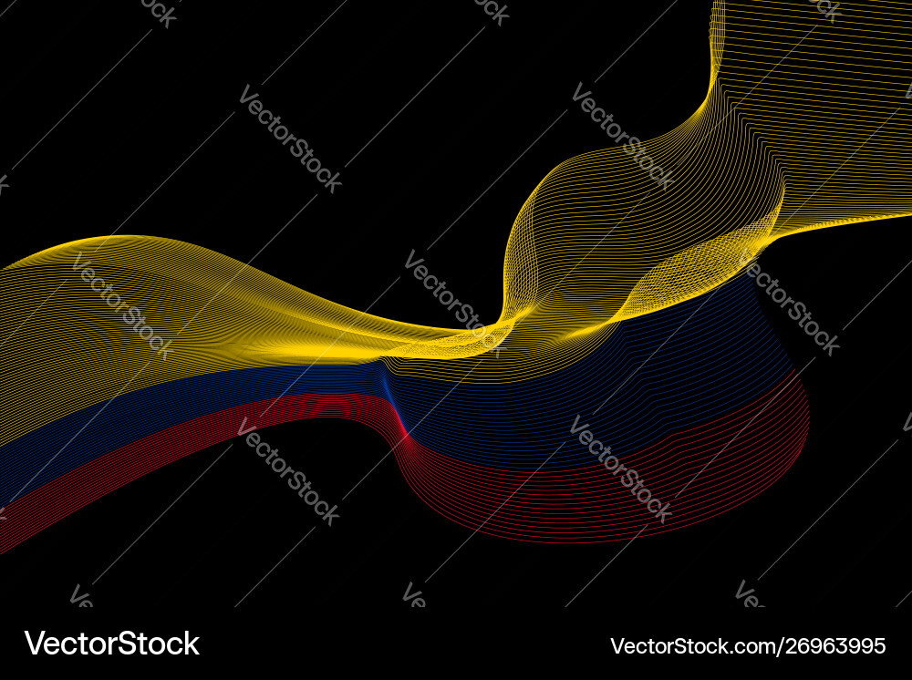 Abstract Colombia Flag Background Royalty Free Vector Image