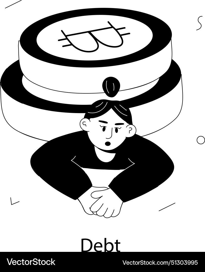 Debt Royalty Free Vector Image - VectorStock