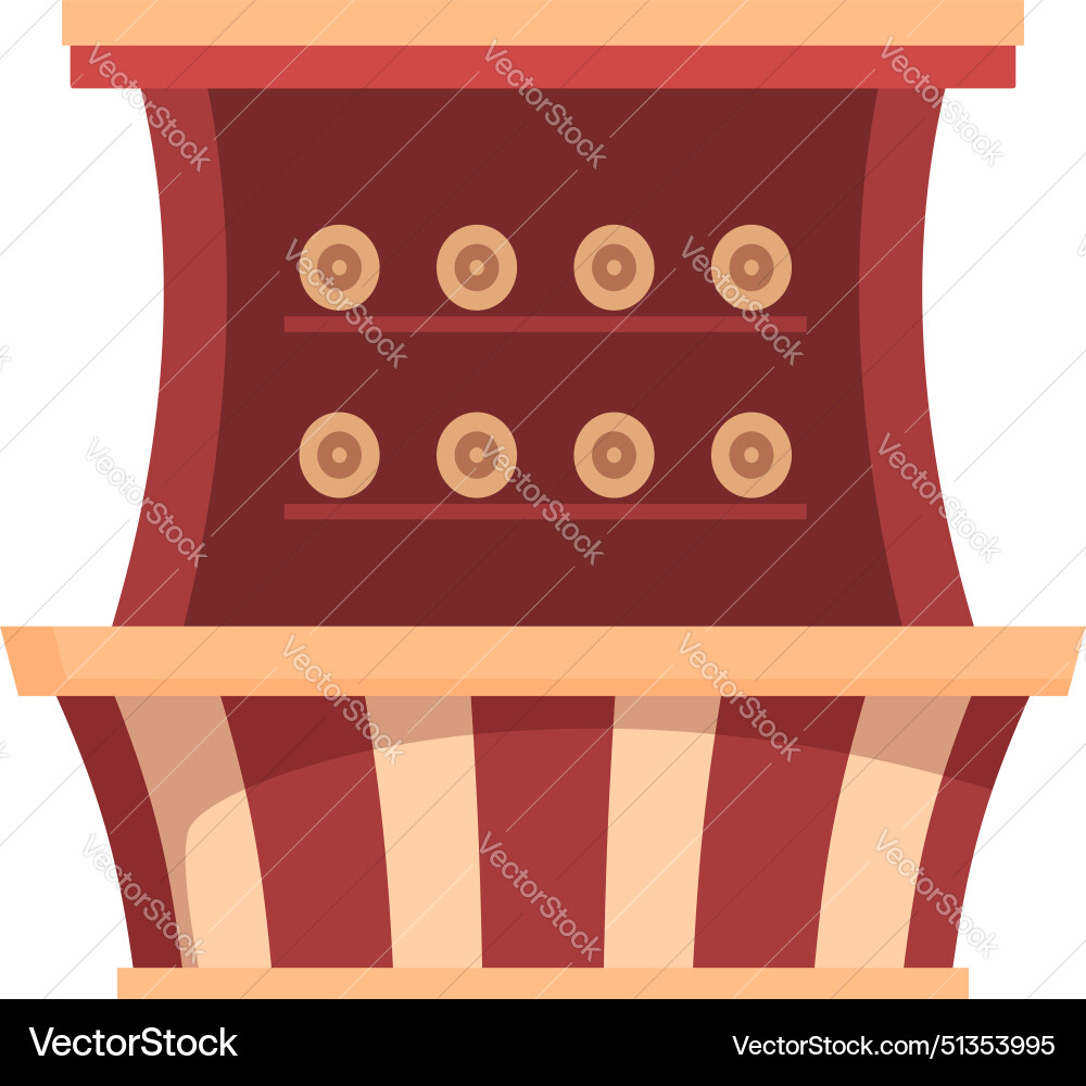 Flat design of a cartoonstyle Royalty Free Vector Image