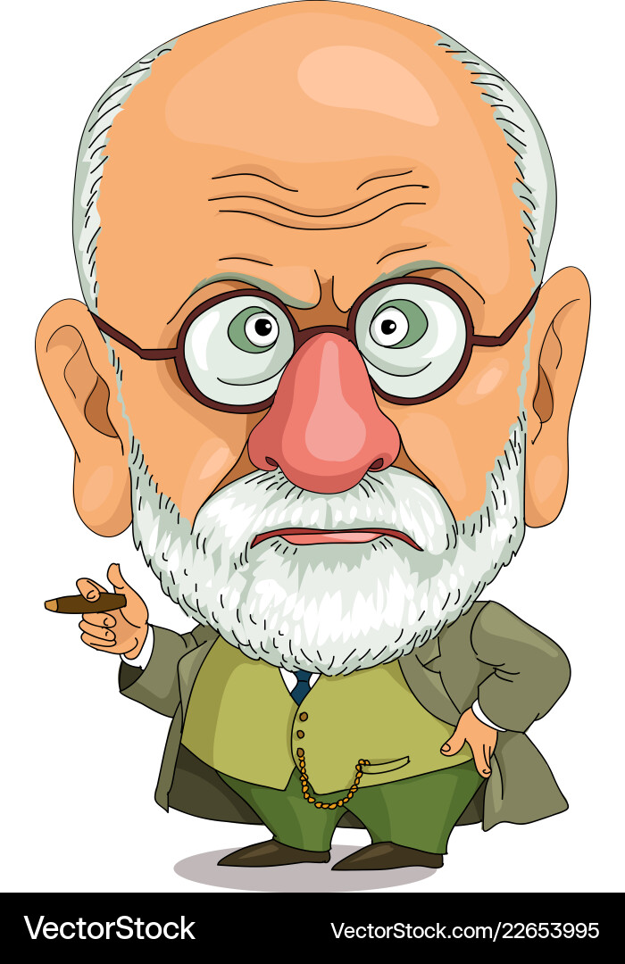 Funny freud Royalty Free Vector Image - VectorStock
