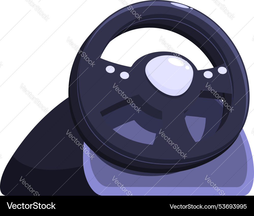 Gaming steering wheel on stand for playing racing Vector Image