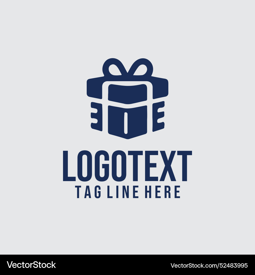 Gift box logo Royalty Free Vector Image - VectorStock