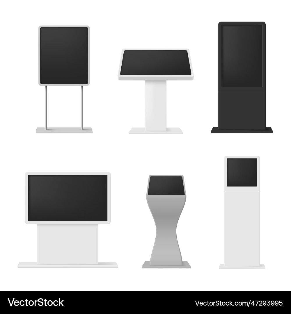 Interactive display commercial billboard Vector Image