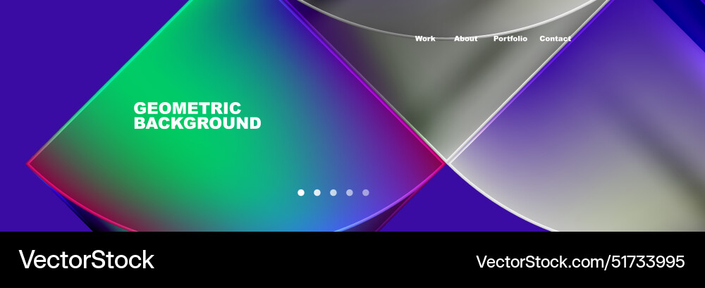 Round triangles and squares web site page template