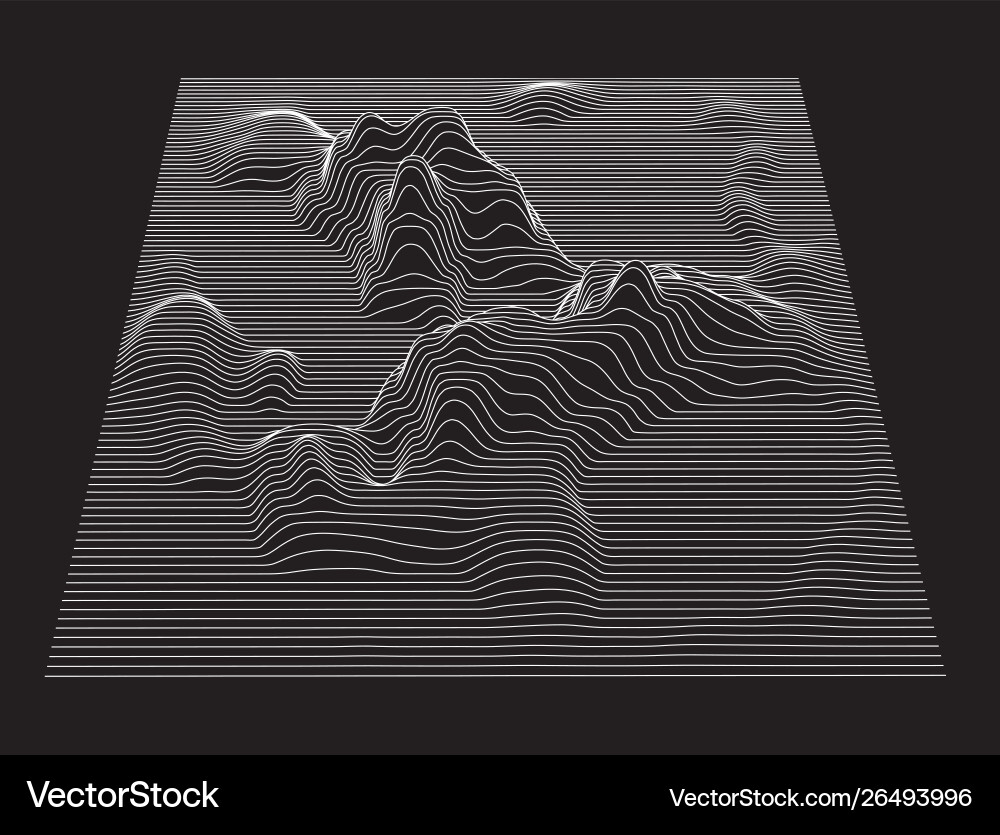 Abstract surface made lines Royalty Free Vector Image