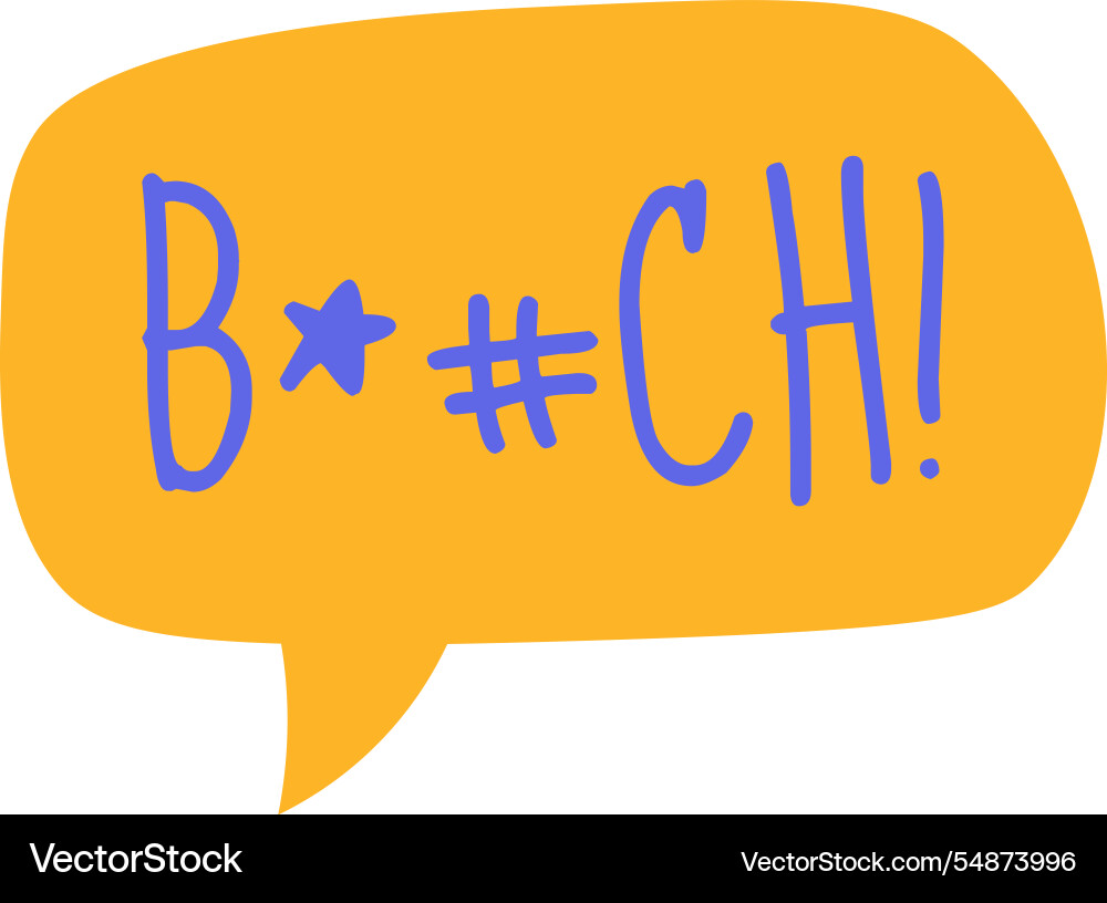 Angry word speech bubble Royalty Free Vector Image