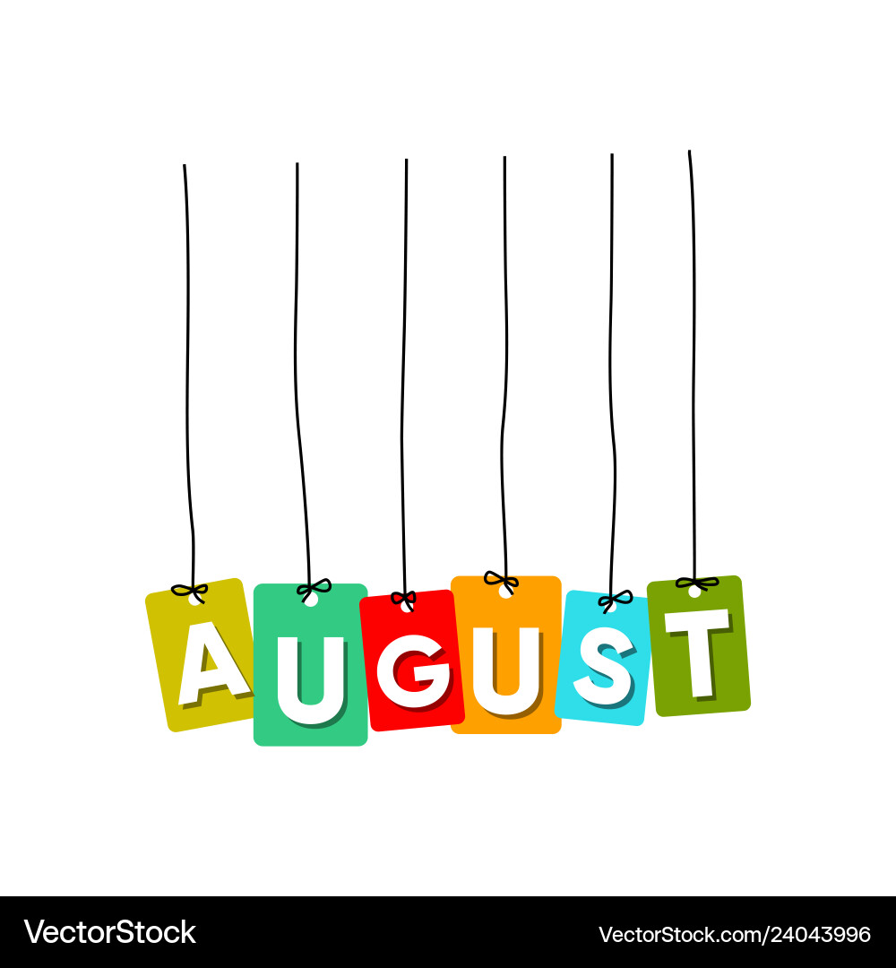 August Word Vector Images (over 850)