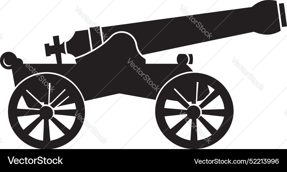 Lethal sophistication firearm in black decisive Vector Image